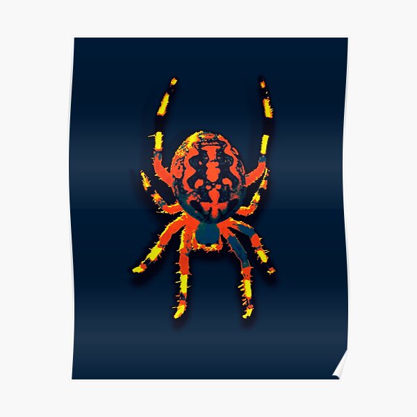"Radioactive Neon Spider by TomohoK" Poster for Sale by TomohoK | Redbubble