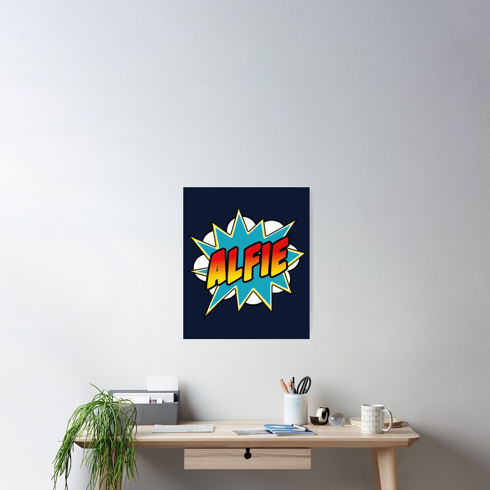 "Boys Alfie Comic Book Superhero Name" Poster by Rixta82 | Redbubble