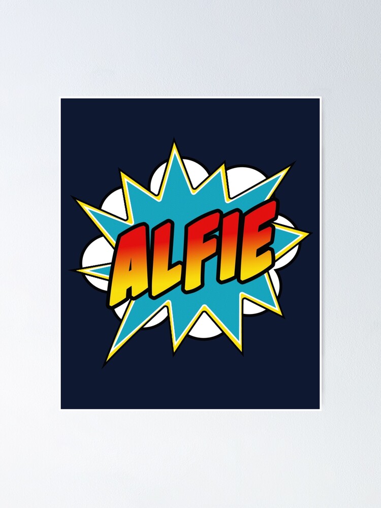"Boys Alfie Comic Book Superhero Name" Poster by Rixta82 | Redbubble