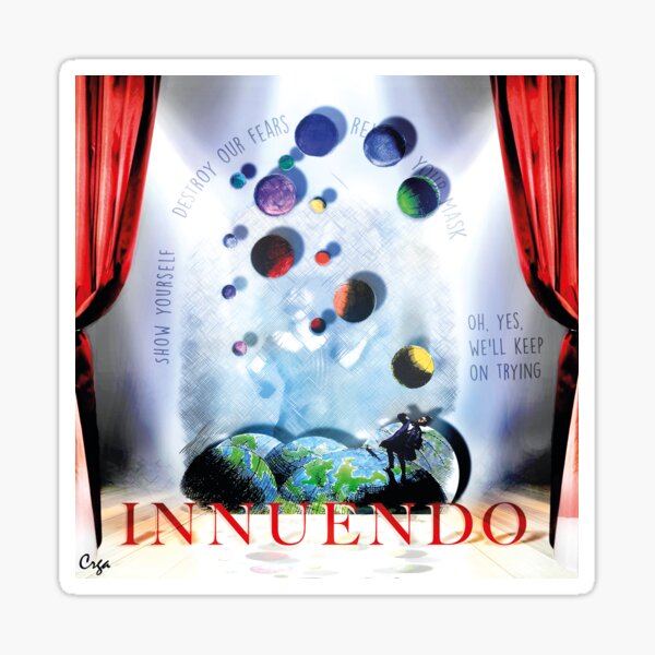 "Innuendo" Sticker by Crga-Queen-Art | Redbubble