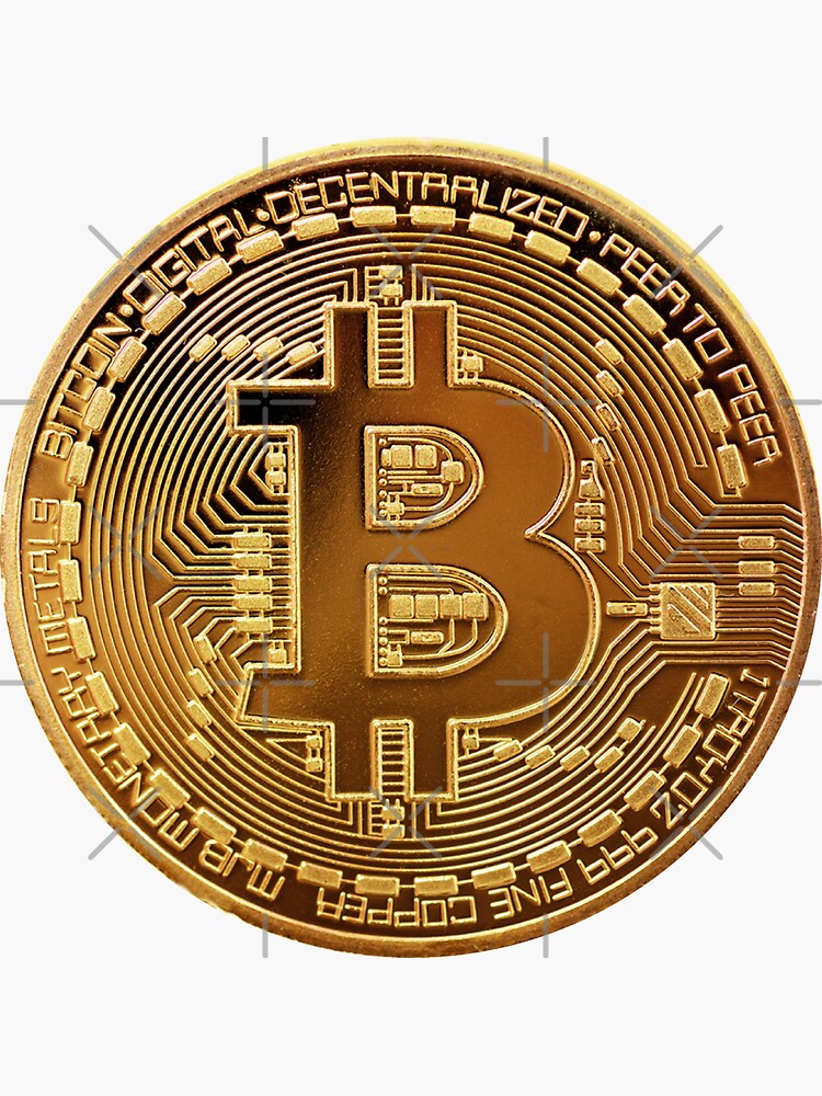 "Bitcoin cryptocurrency - Bitcoin BTC" Sticker for Sale by DesignSOL ...