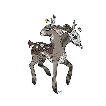 "Prince Of The Forest Spooky Not Deer Weirdcore Cryptid" Sticker for ...