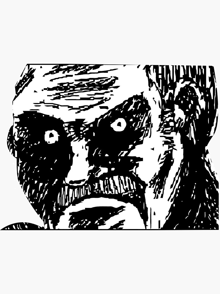 "Angry dark stare Meme face" Sticker by Ygen | Redbubble