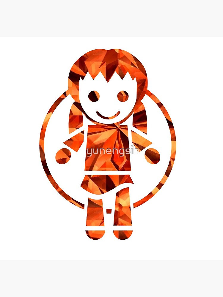 "girl character logo" Poster by yunengsih | Redbubble