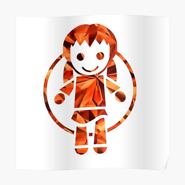 "girl character logo" Poster by yunengsih | Redbubble