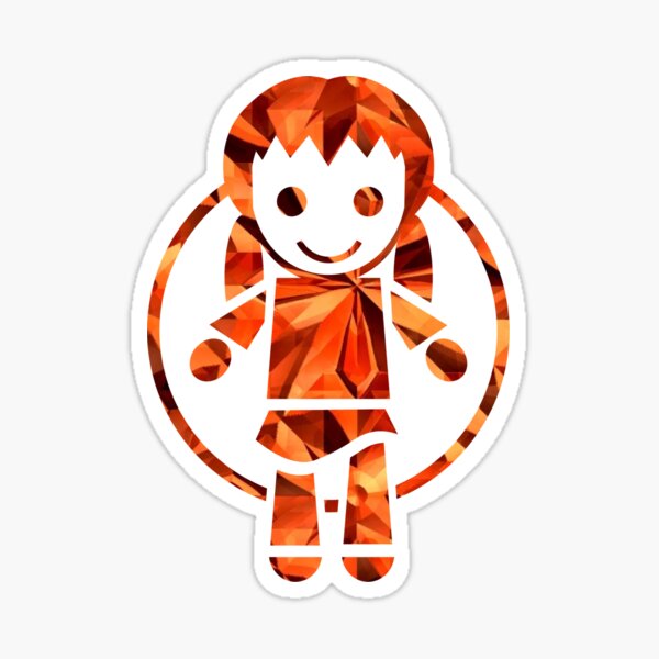 "girl character logo" Sticker by yunengsih | Redbubble