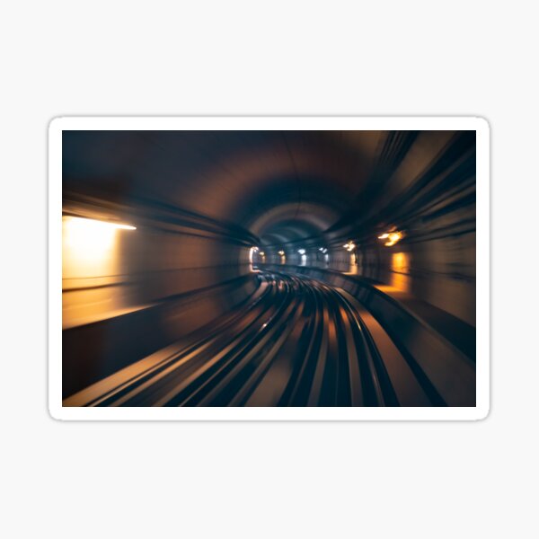 "Curved Tunnel of Dubai Metro" Sticker for Sale by KhrisR | Redbubble