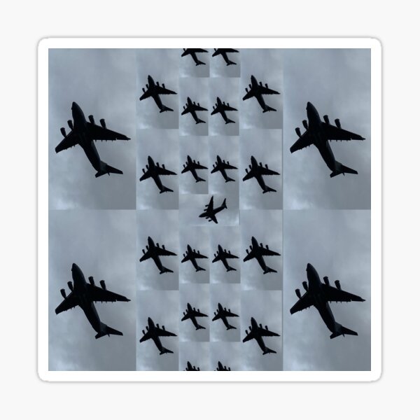 "Airplane flying overhead pattern" Sticker for Sale by MamaWisdomArt ...