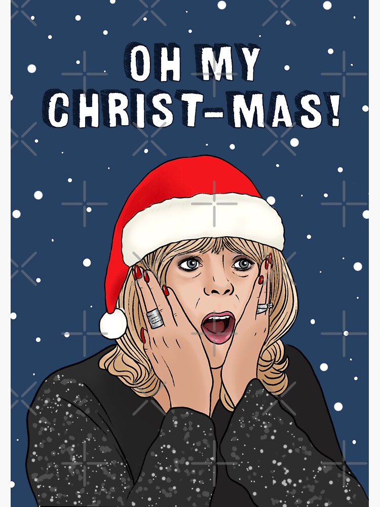 "Pam 'oh my christ' christmas card" Sticker for Sale by SplendidArt ...