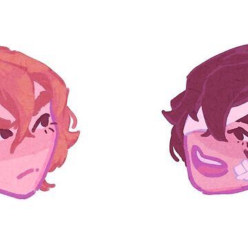 "15 soukoku head icon stickers" Sticker for Sale by sneesbee | Redbubble