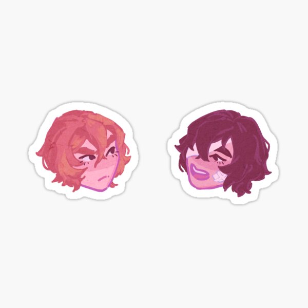 "15 soukoku head icon stickers" Sticker for Sale by sneesbee | Redbubble