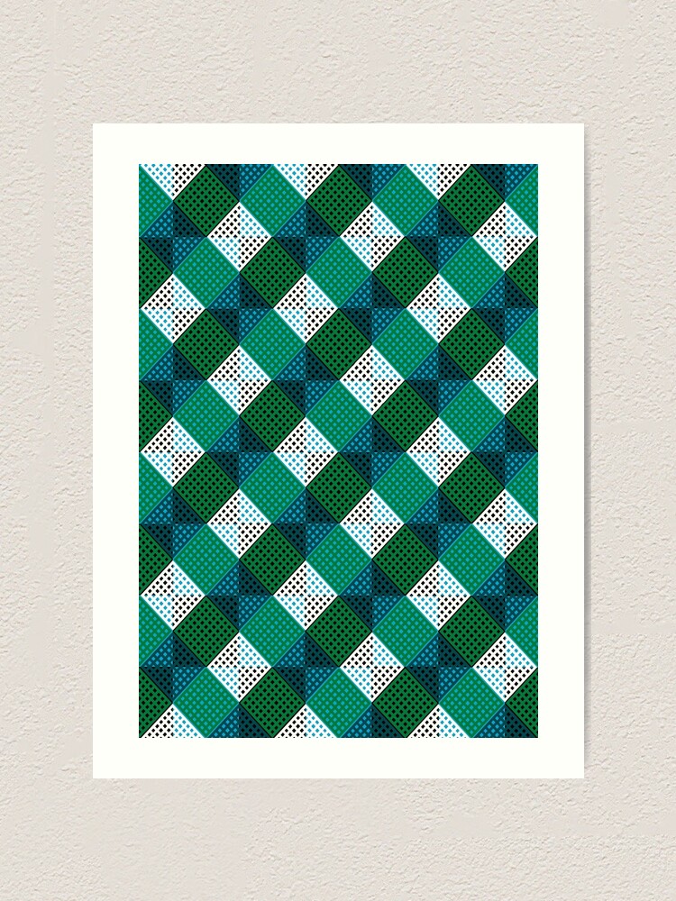 "Angled Checkerboard Quilt Pattern no. 23" Art Print by NeilFeigeles ...