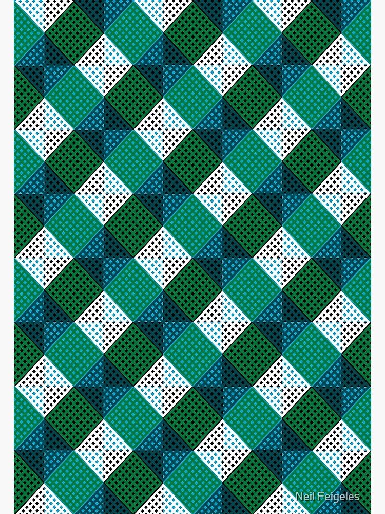 "Angled Checkerboard Quilt Pattern no. 23" Art Print by NeilFeigeles ...