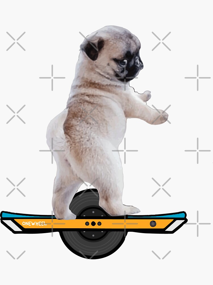 "Dog on Onewheel" Sticker for Sale by DOPAMINEE | Redbubble