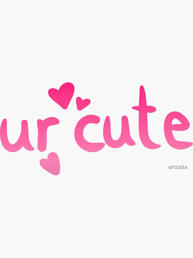 "Ur cute emote" Sticker for Sale by artcake | Redbubble
