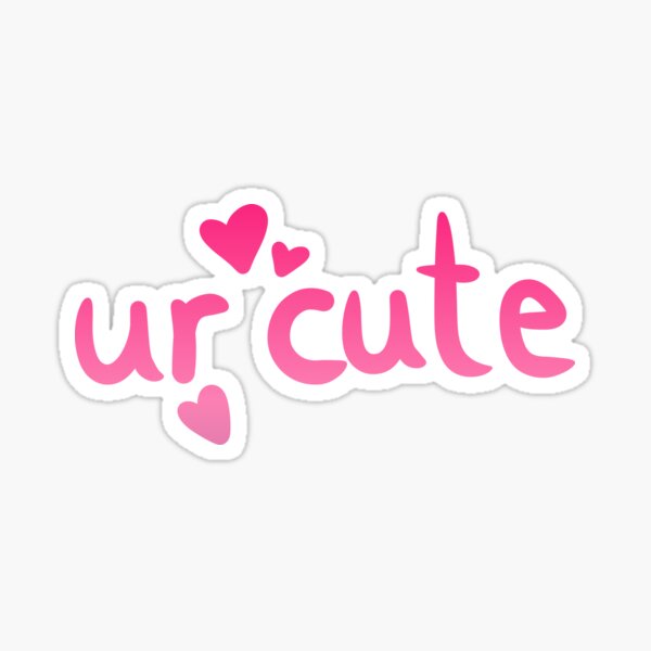 "Ur cute emote" Sticker for Sale by artcake | Redbubble