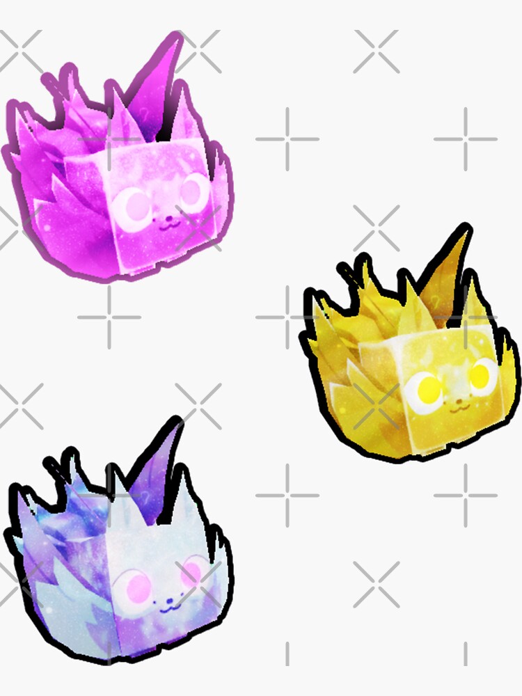 "Pet Simulator X Galaxy Fox Regular&Golden&Dark Matter" Sticker for ...