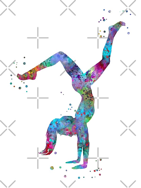"Hand stand by woman, handstand " by Rosaliartbook | Redbubble