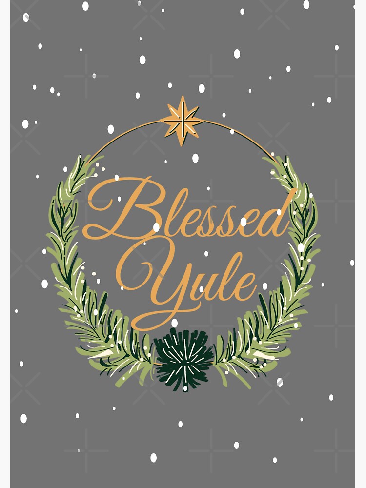 "Blessed Yule" Sticker for Sale by ShopBlueBalloon | Redbubble