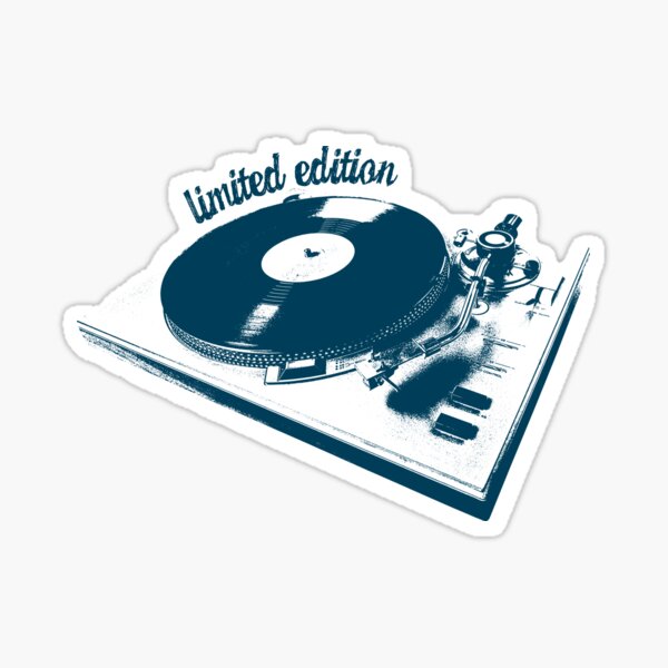 "Cool Turntable And Vinyl Record Vector Graphic" Sticker by ...