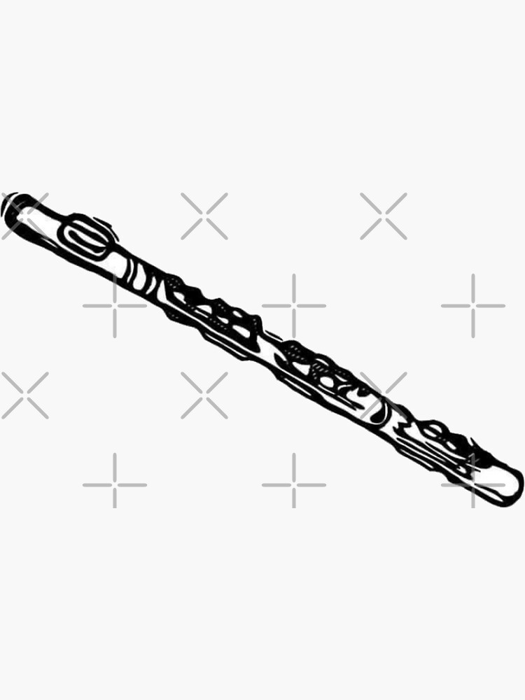 "Flute doodle" Sticker for Sale by PedroCorga | Redbubble