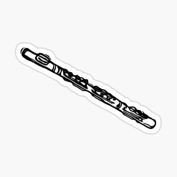 "Flute doodle" Sticker for Sale by PedroCorga | Redbubble