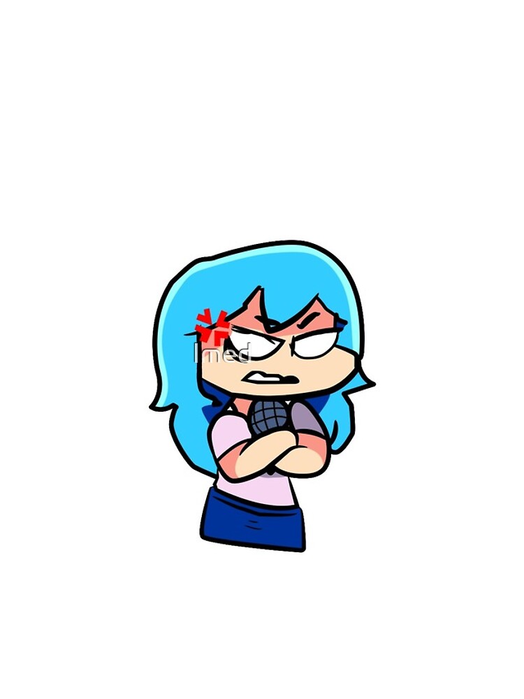 "Friday night funkin sky sticker - sky fnf - Fnf sky angry - Friday night funkin characters ...