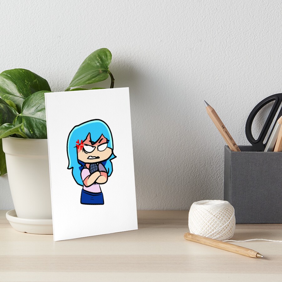 "Friday night funkin sky sticker - sky fnf - Fnf sky angry - Friday ...