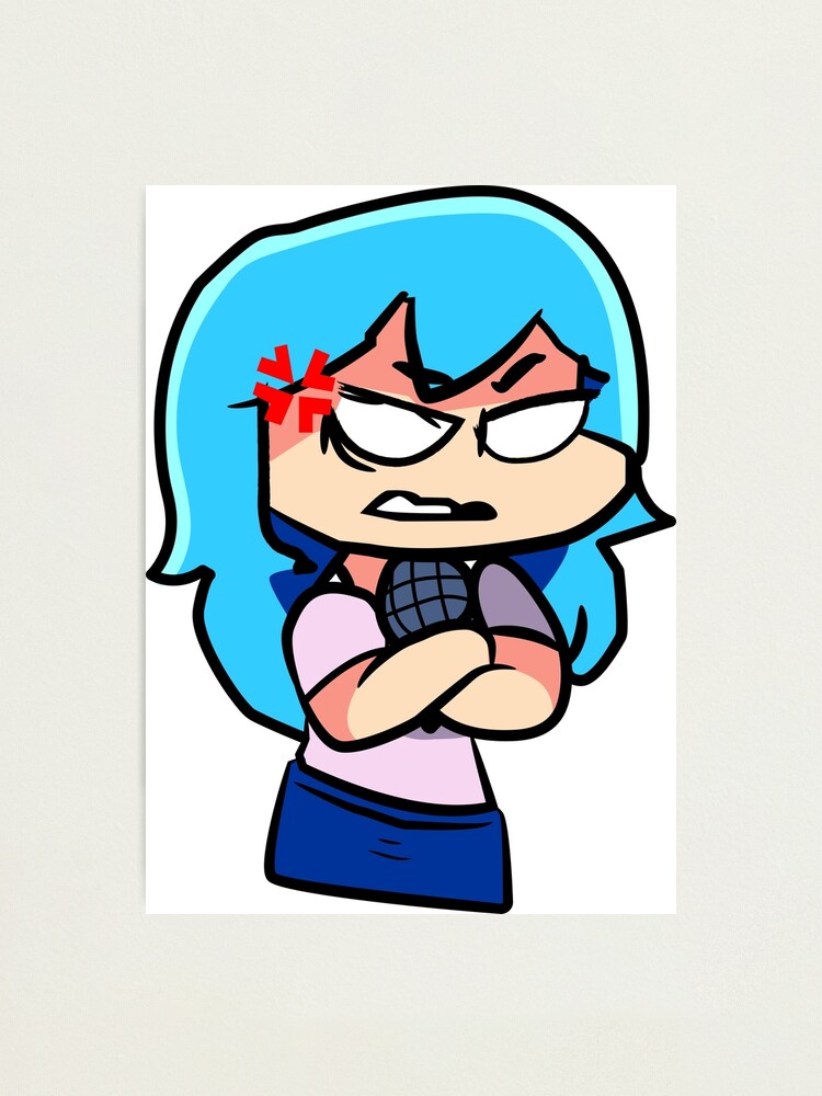 "Friday night funkin sky sticker - sky fnf - Fnf sky angry - Friday ...