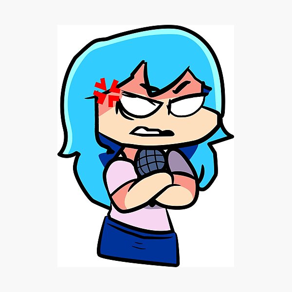 "Friday night funkin sky sticker - sky fnf - Fnf sky angry - Friday ...