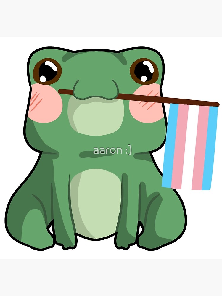 "LGBTQ+ Transgender Pride Flag Frog" Art Print by RosberriiBoyx | Redbubble