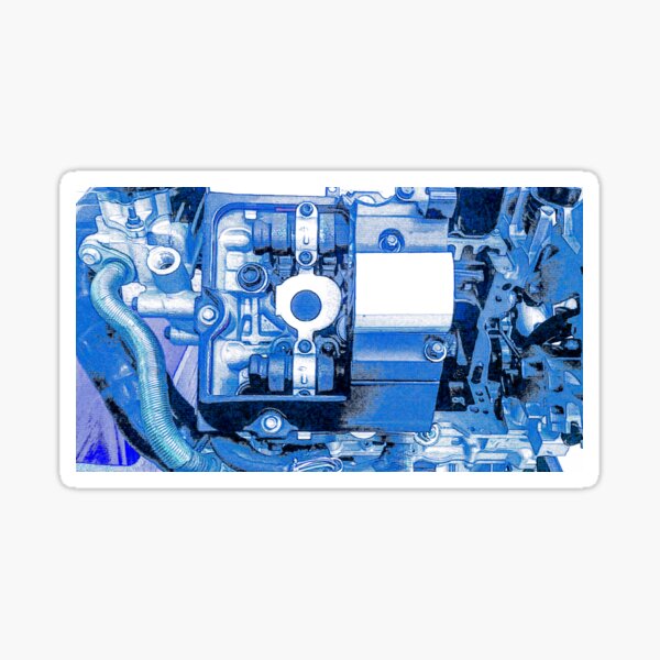 "Engine #2 - Blueprint" Sticker by Shelly-McL | Redbubble