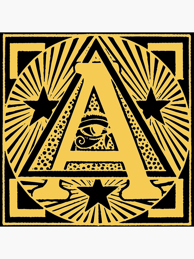 "Customized letter *A* name initials monogram! Personalized masonic eye ...