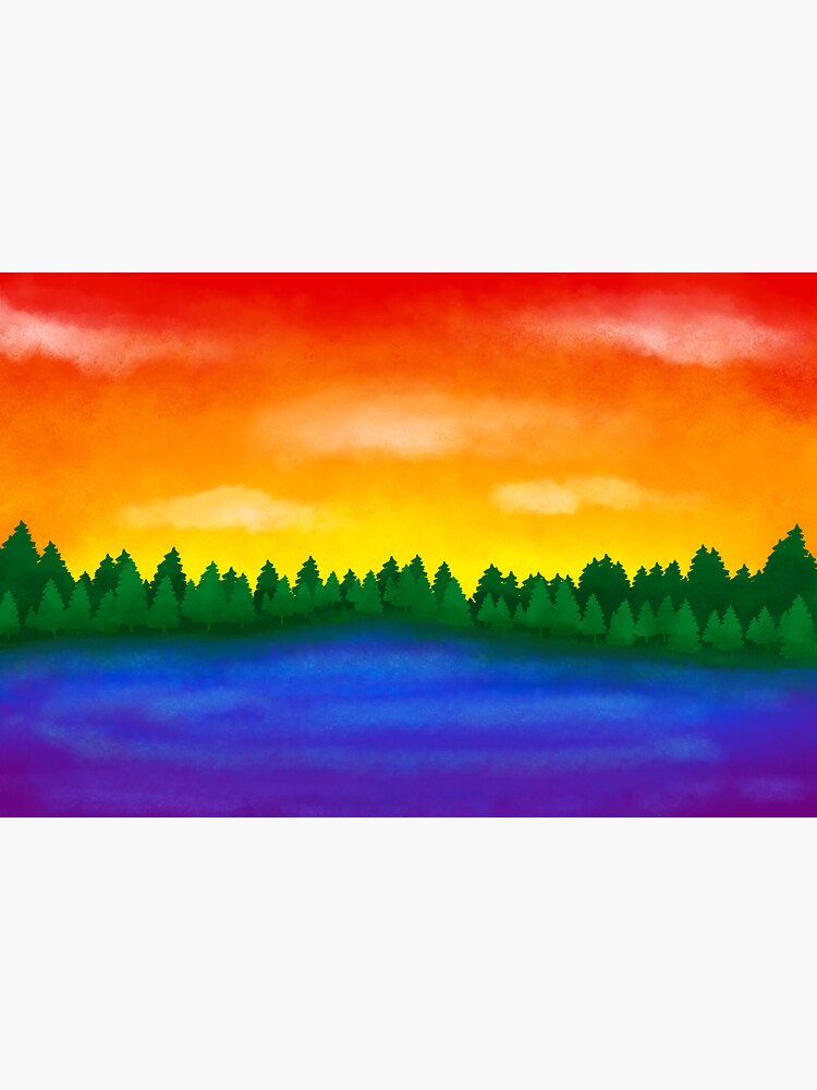 "Gay Pride Landscape - Subtle Pride Flag" Sticker by AriMakesArtShop ...
