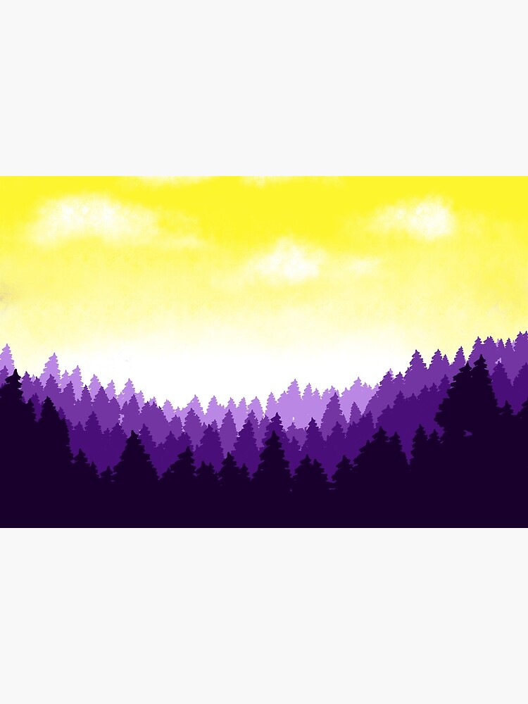 "Nonbinary Pride Landscape - Subtle Pride Flag" Art Print for Sale by ...