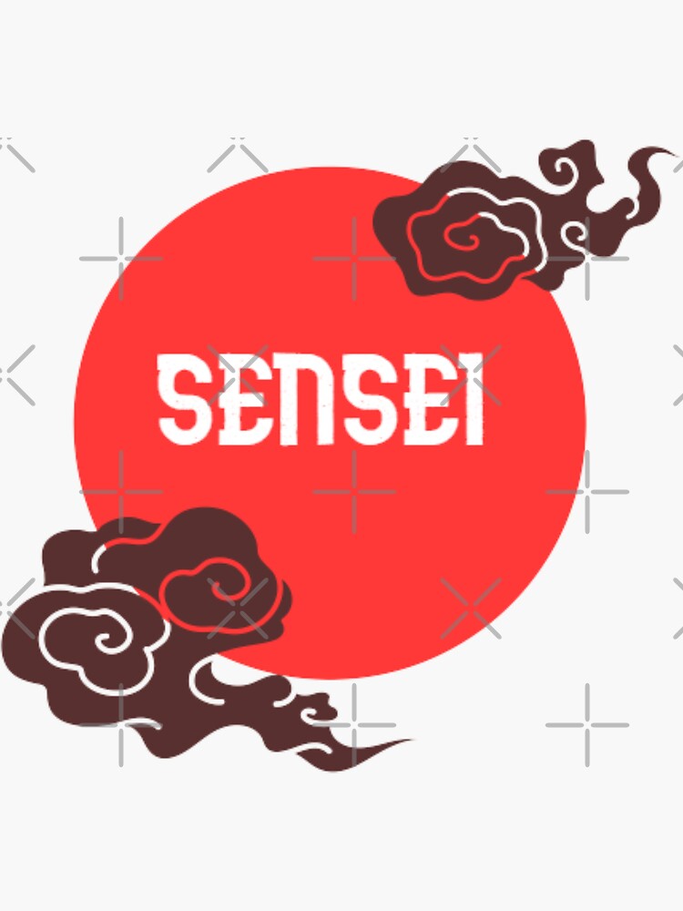 "Sensei Red Symbol" Sticker for Sale by WeebJewel | Redbubble