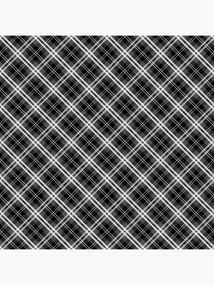 "Sharp Modern Black and White Tartan Plaid Check" Sticker by podartist ...