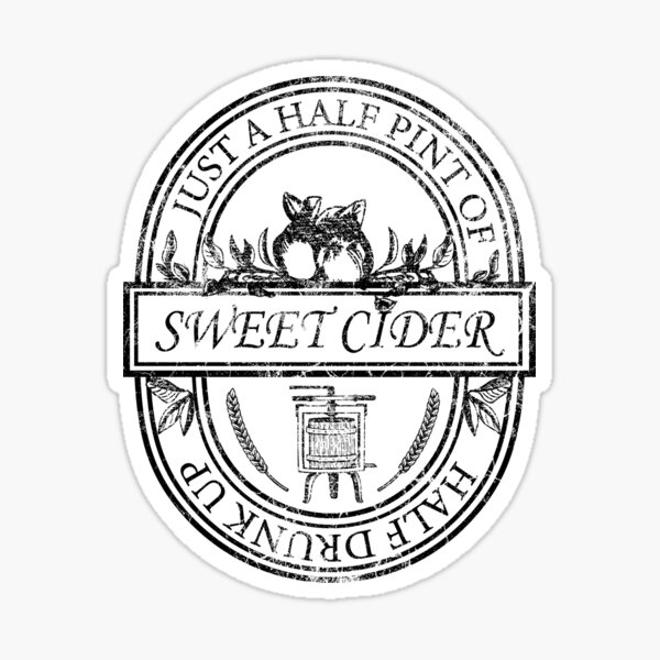 "Half Pint of Sweet Cider Vintage Label " Sticker for Sale by ...