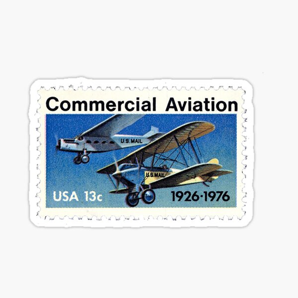 "Commercial Aviation Postage Stamp, US Postage 13 cents , 50th ...