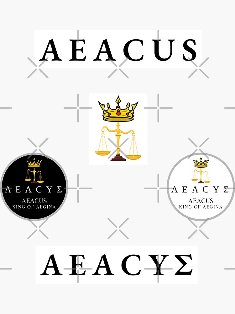 "Aeacus King of Aegina Sticker Pack Greek Demigod Mythology" Sticker ...