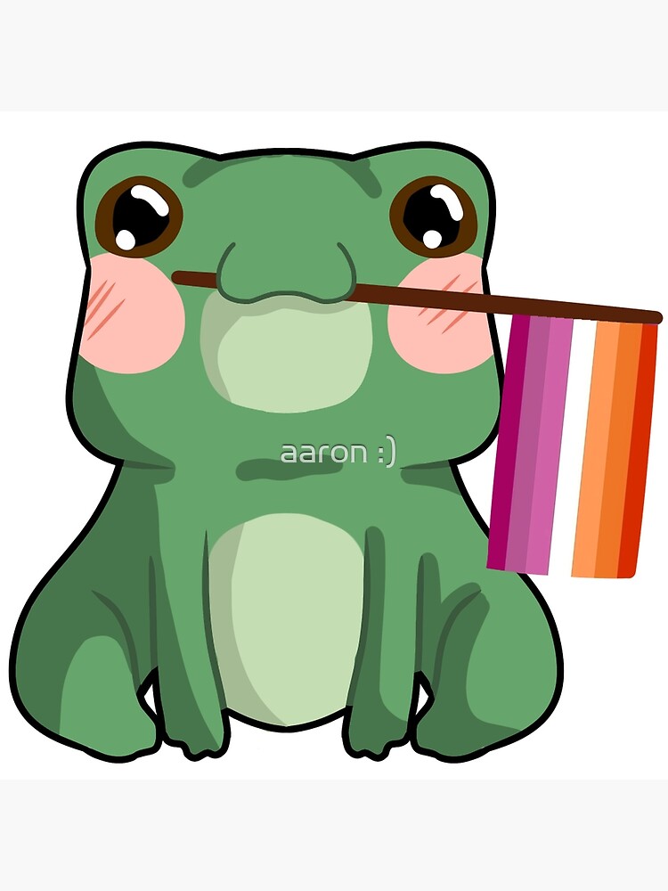 "LGBTQ+ Lesbian Pride Flag Frog" Poster for Sale by RosberriiBoyx ...
