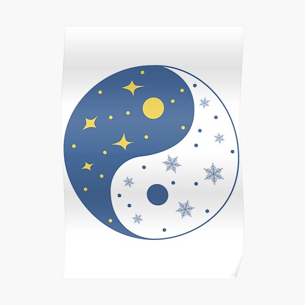"Yin Yang Stars." Poster by DaxtonClarka | Redbubble