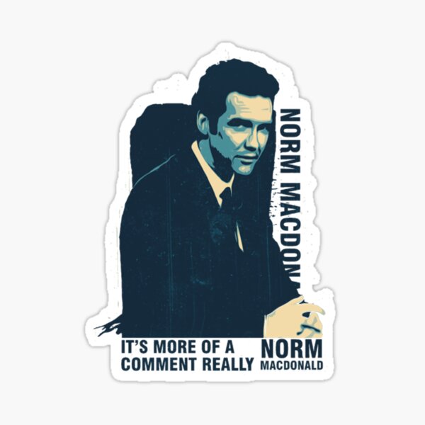 "Norm Macdonald retro blue" Sticker for Sale by JoshuaTurley | Redbubble