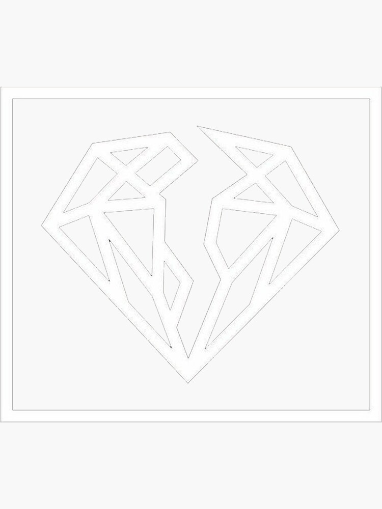 "White Diamond" Sticker by demumu | Redbubble
