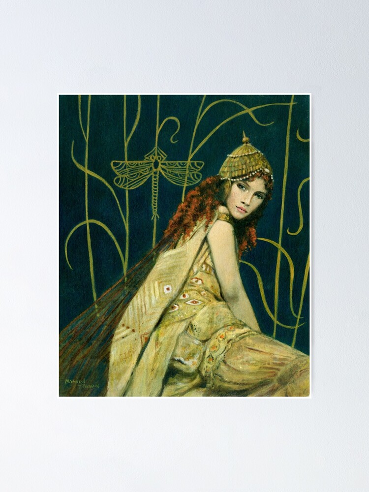 "Decorative Vintage Nymph" Poster by mictomart | Redbubble