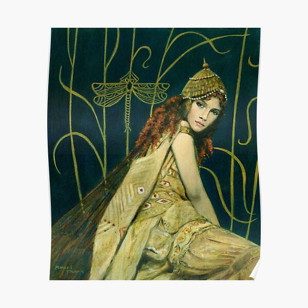 "Decorative Vintage Nymph" Poster by mictomart | Redbubble
