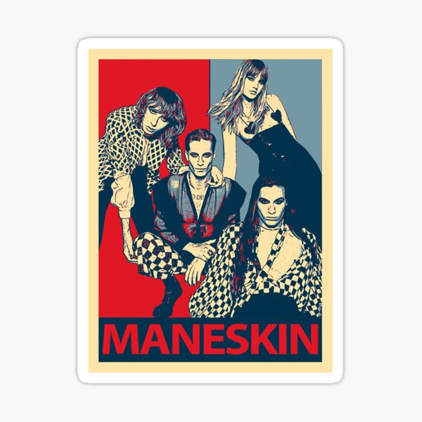 "Maneskin" Sticker for Sale by BrookeStewar | Redbubble
