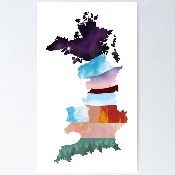 "Prythian ACOTAR Map" Poster for Sale by StellaBArt | Redbubble