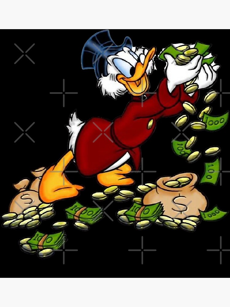 Póster «Cartel de dibujos animados de imagen de pato rico» de ...