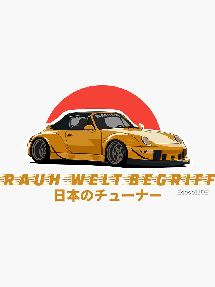 "porsche rwb japanese tuner" Sticker for Sale by Edooo1102 | Redbubble